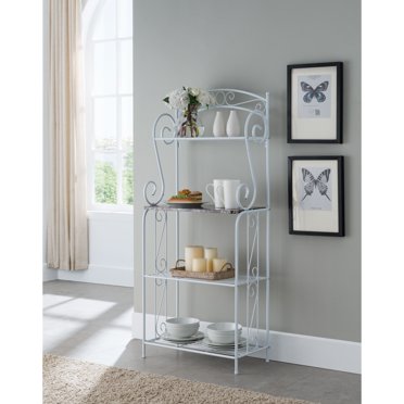 Steve Silver Company Hamlyn Marble Top Bakers Rack - Walmart.com