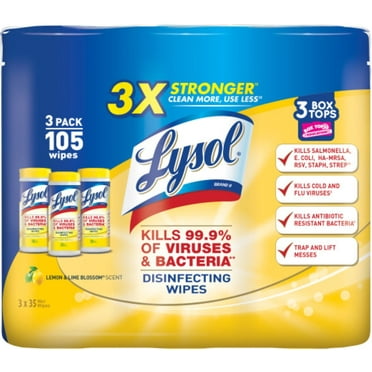 Lysol Lemon & Lime Blossom Disinfecting Wipes (80-Count) 1920077182 - Walmart.com