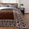 Brown Quilted Comforters Cooling Blanket Oversized King Size, Boho ...