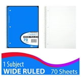 Drevy Spiral Notebook, Wide Ruled Notebooks, 70 Sheets, Single Subject ...