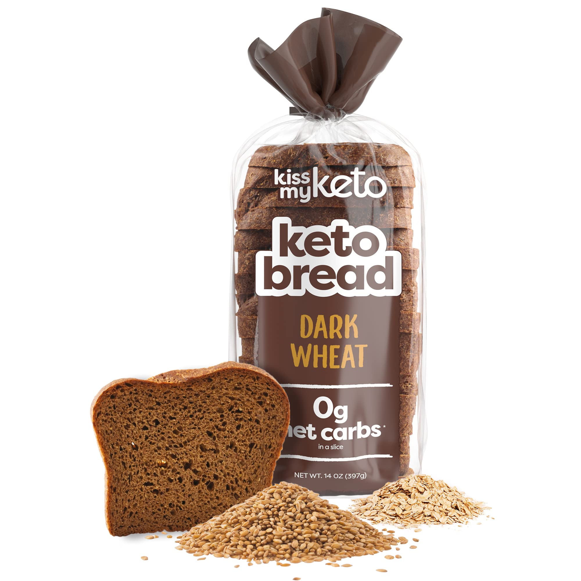 Kiss My Keto Bread Zero Carb (0g-Net) – Wheat Bread Loaf, Low Calorie ...