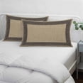 Brown Geometric Pillow Covers 24x36 Inch Cal King Size, Black Greek Key ...