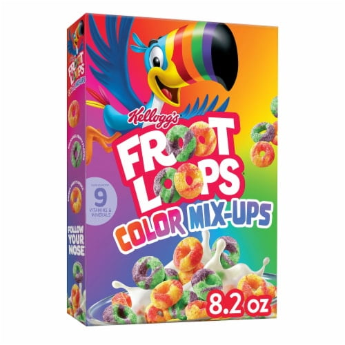 Kelloggs Froot Loops Color Mixups Breakfast Cereal Original 8 2oz Box