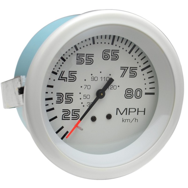 Teleflex Boat Speedometer 31511 | Sportsman 80 MPH 3 1/4 Inch White ...