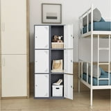 "Fesbos Tall Bedroom Dorm Lock Furniture, 71"" Metal Storage Locker for ...