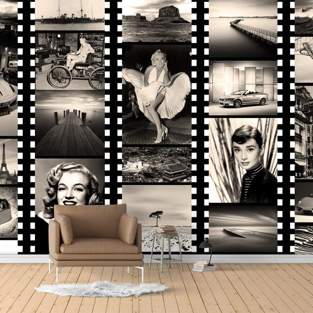 Idea4wall 6pcs Vintage Bar Theme Peel and Stick Wallpaper Removable ...