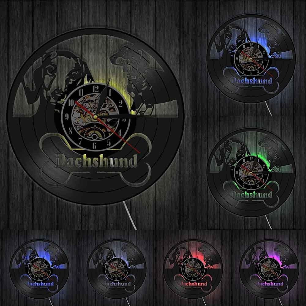 Click here for F Fantasyart Dachshund Dog Wall Clock Retro Wiener... prices