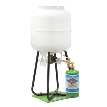 Flame King 3LB Empty Steel Propane Tank LP Cylinder with Built-in Gauge ...