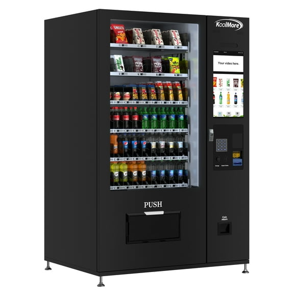 Refrigerated Snack and Drink Vending Machine with 60 Slots and Bill ...