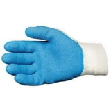Memphis Glove Flex Tuff Latex Dipped Gloves, Medium, Blue/White ...