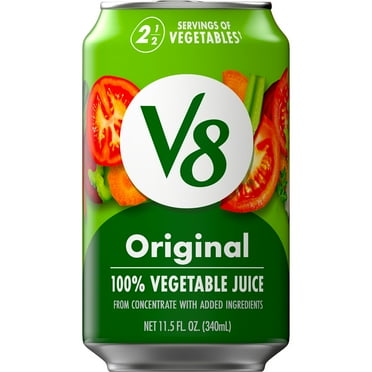 V8 Original 100% Vegetable Juice, 11.5 fl oz Can (Pack of 28) - Walmart.com