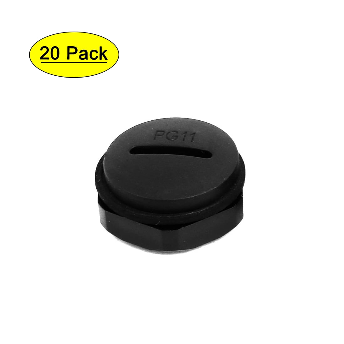 PG11 Nylon Male Threaded Cable Gland Screw End Cap Cover Black 20pcs ...