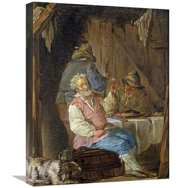 22 in. An Old Man Smoking Art Print - Louis Jean-Jacques Durameau ...