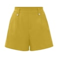 A Line Shorts for Women High Waist Work Pants Button Solid Shorts with ...