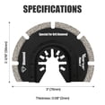 5PCS Diamond Oscillating Saw Blades, Universal Multitool Blades for ...