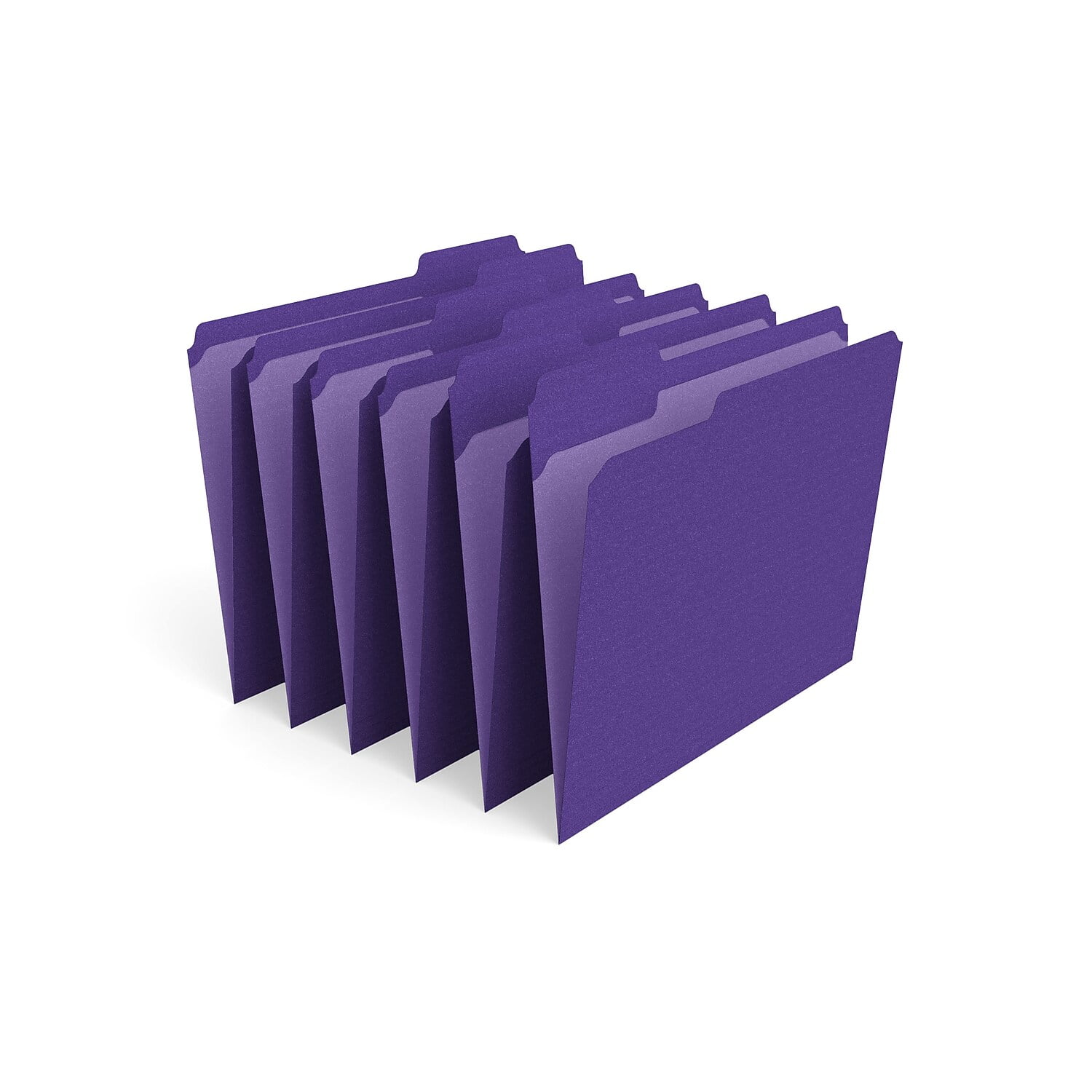 Staples File Folders Reinforced 3-Tab Letter Size Purple 100/Box ...