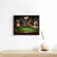 COMIO Wall Canvas Painting of Dogs Playing Billiards Wall Art Decor ...