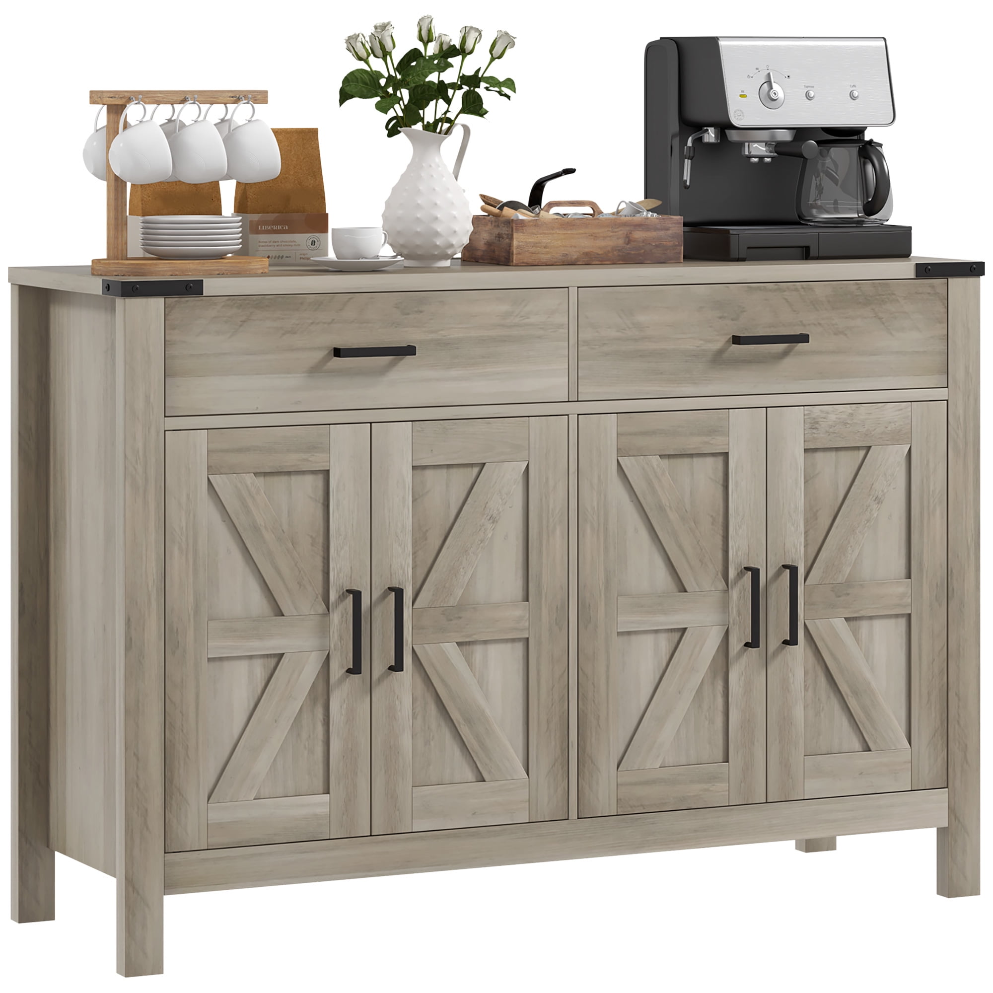 Click here for Homcom Sideboard With 2 Drawers 2 Storage Cabinets... prices