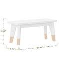 Buzz & Bloom Kids 4-Piece Wood Table, 2 Chairs, and Bench Seating Set ...