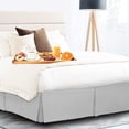 California King Size Pleated Bed Skirt, Light Gray, 14 Inch Drop, 120 ...