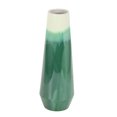 DecMode Modern 23 inch polished ceramic asymmetrical cylinder vase ...
