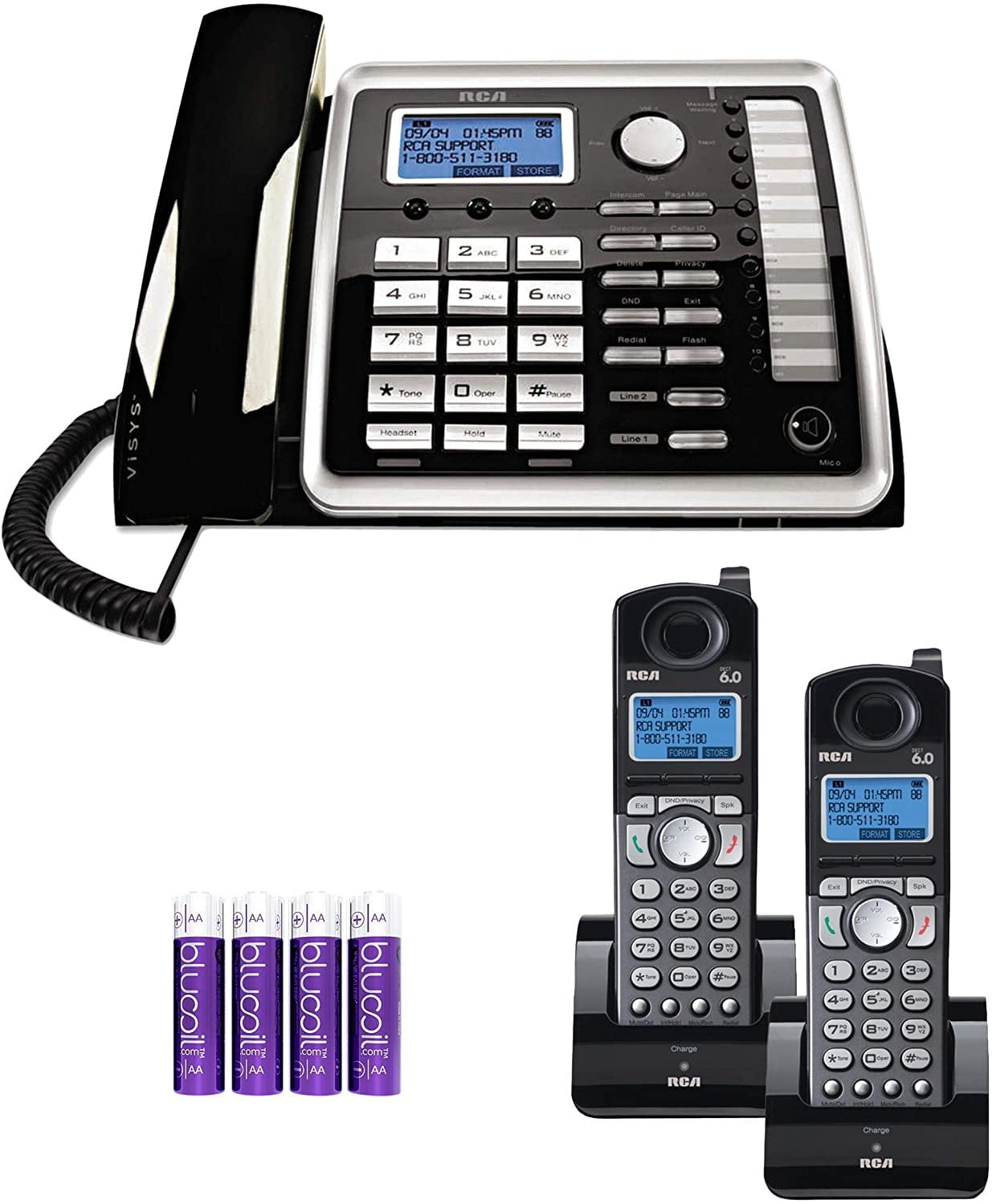 RCA 25260 ViSYS Two-Line Corded/Cordless Expandable Phone, 44% OFF