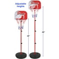 Kiddie Play Basketball Hoop Toy, Adjustable 2-4 ft, Includes 3 Balls ...