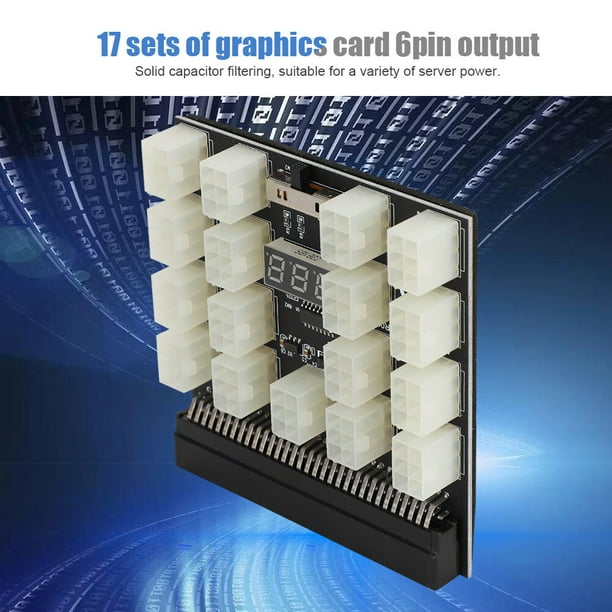 Tablero de Adaptador, Placa Adaptadora de Erver, 12v PCB Process PCI-E 17X 6PIN DPS-1200FB A ...