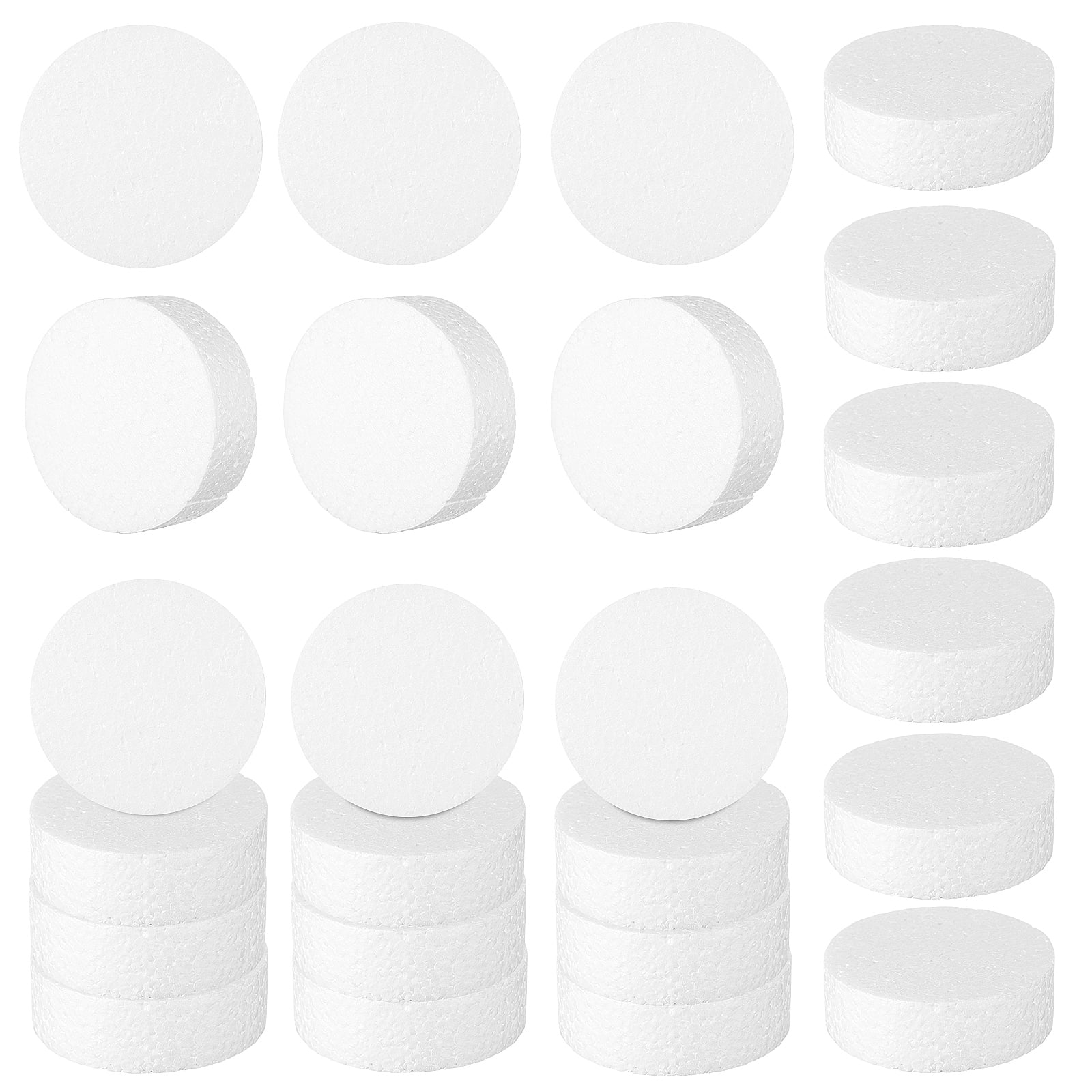 24 Pcs Foam Circles Round Foam Cylinder Foam Circles For Crafts Foam ...