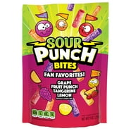 SOUR PUNCH Bites, Rad Reds Fruity Flavors Chewy Candy, 5oz Bag ...