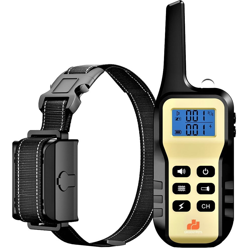 1100 YD Remote Dog Training Shock Collar with Auto Anti Bark,100 Levels ...
