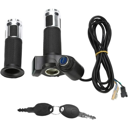 Ebike Throttle, 5 Wire LED Voltage Display Twist Throttle Universal E ...