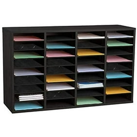 Storex Quick Stack 3-Slot Construction Paper Sorter, Black, 1-Count ...