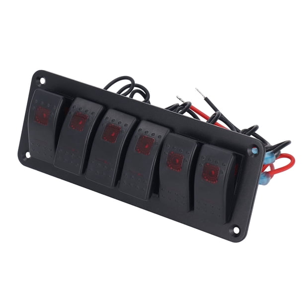 Panel de interruptores de 6 bandas, panel de interruptores LED con ...