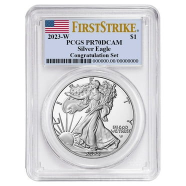 2020-W Burnished $1 American Silver Eagle PCGS SP70 FS Flag Label - Walmart.com