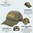 Pacific Brim Foam Trucker Hat Classic Adjustable Cap with Mesh Side ...