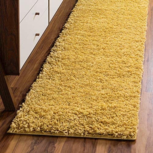 everyday rug – yellow 16 ft runner rug perfect for hallways, entryways ...