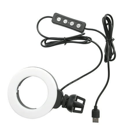 LED Circle Light, Ring Light Black 4 Inch For Conference For Live ...