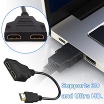 HDMI Splitter Cables Male 1080P to Dual Female 1 to 2 Way HDMI Splitter ...
