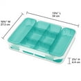 Sterilite Small Stackable Plastic Storage Bins 6 Pack with Divided ...