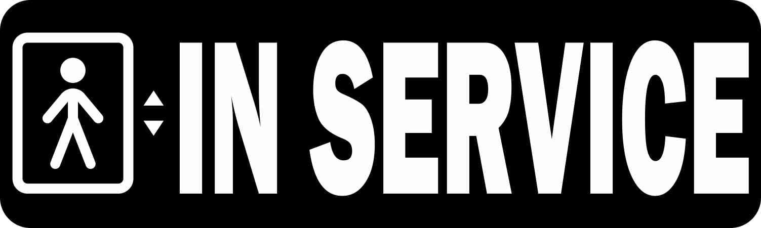 10in x 3in Service Elevator Sticker Vinyl Business Sign Decal Stickers ...