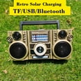 Outdoor Solar Charging Emergency Retro Portable AM/FM/SW Radio Receiver ...