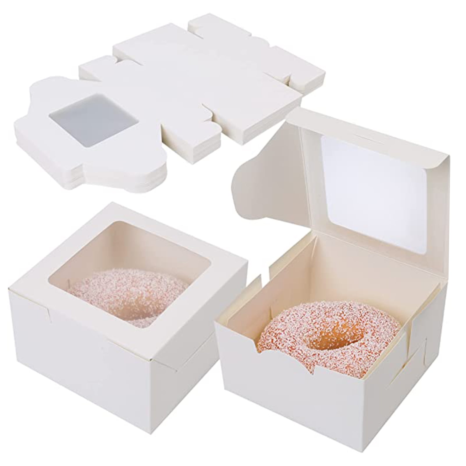 Washranp 10Pcs Cake Boxes,Square Bakery Boxes Dustproof Easy to ...