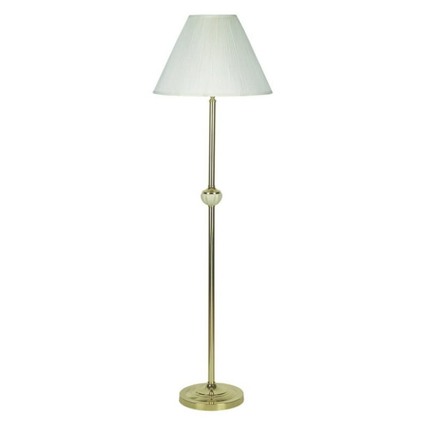 Ore International Brand 60"H Ivory Ceramic/Brass Color Floor Lamp ...