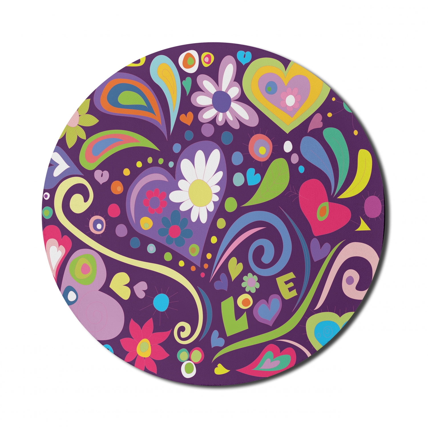 Love Mouse Pad for Computers, Love Sixties Inspired Arrangement of ...