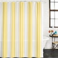 60x72 Inch Shower Curtains for Bathroom, Yellow Striped Fabric Bath ...