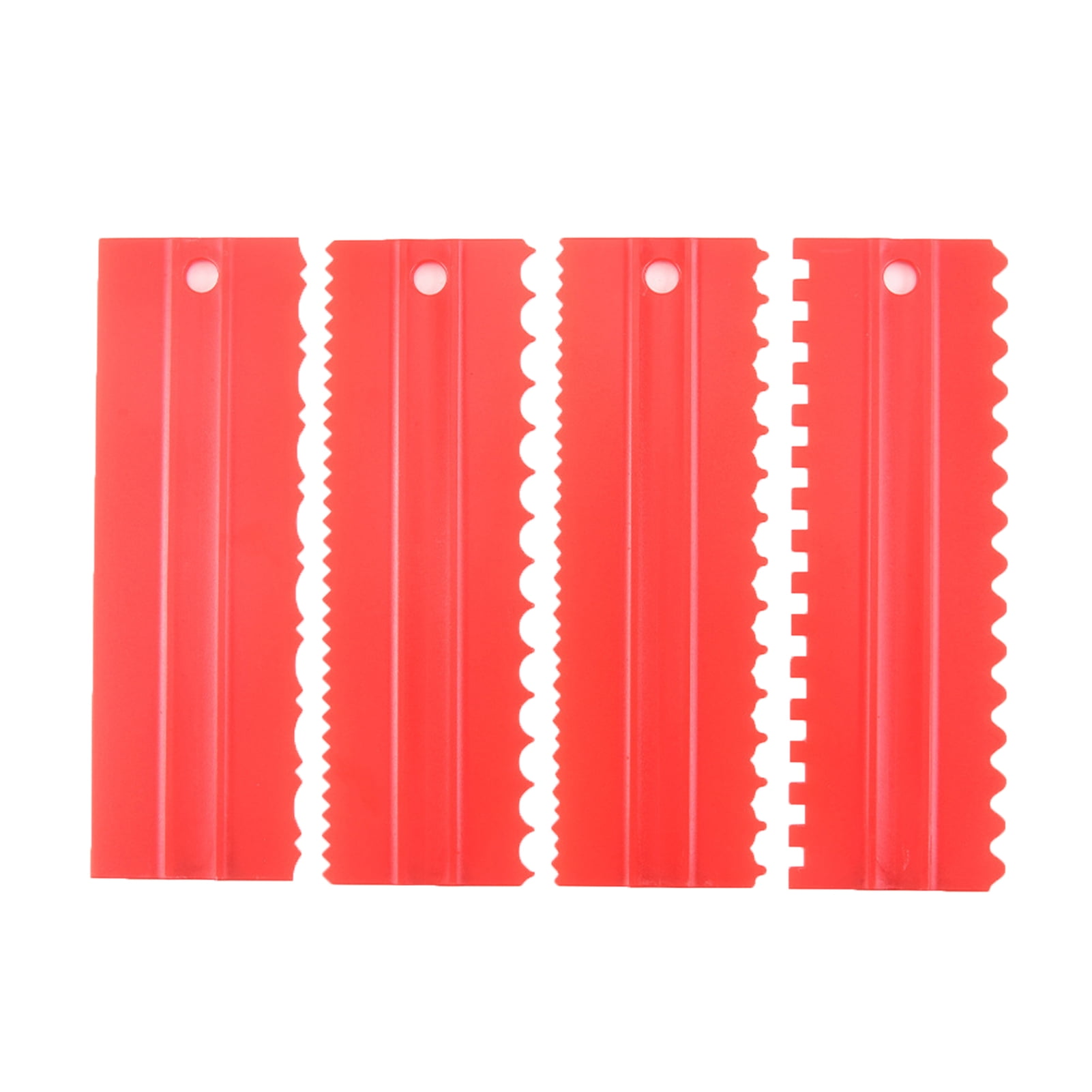Cake Scraper Polisher Set of 4 Pack Decorating Comb and Icing Smoother ...