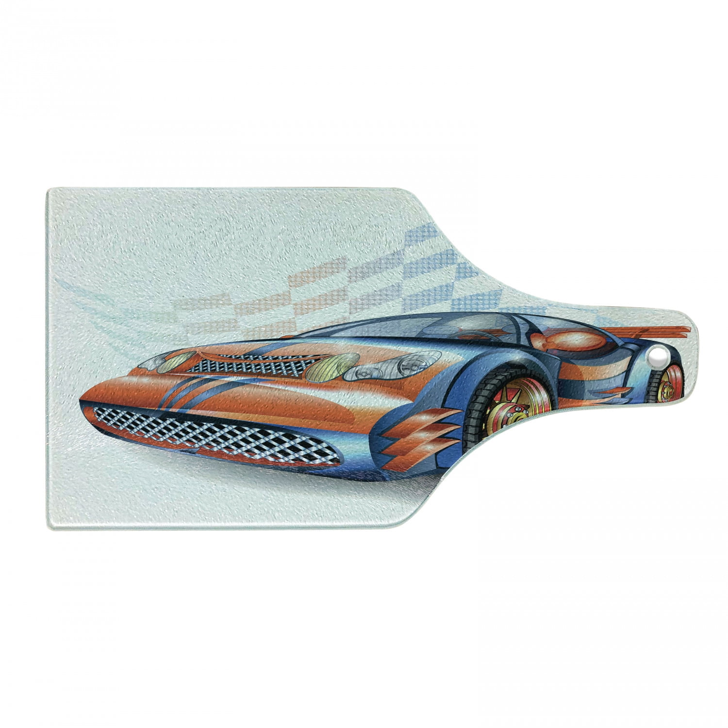 Cars Cutting Board, Cartoon Style Speeding Racing Car Event ...