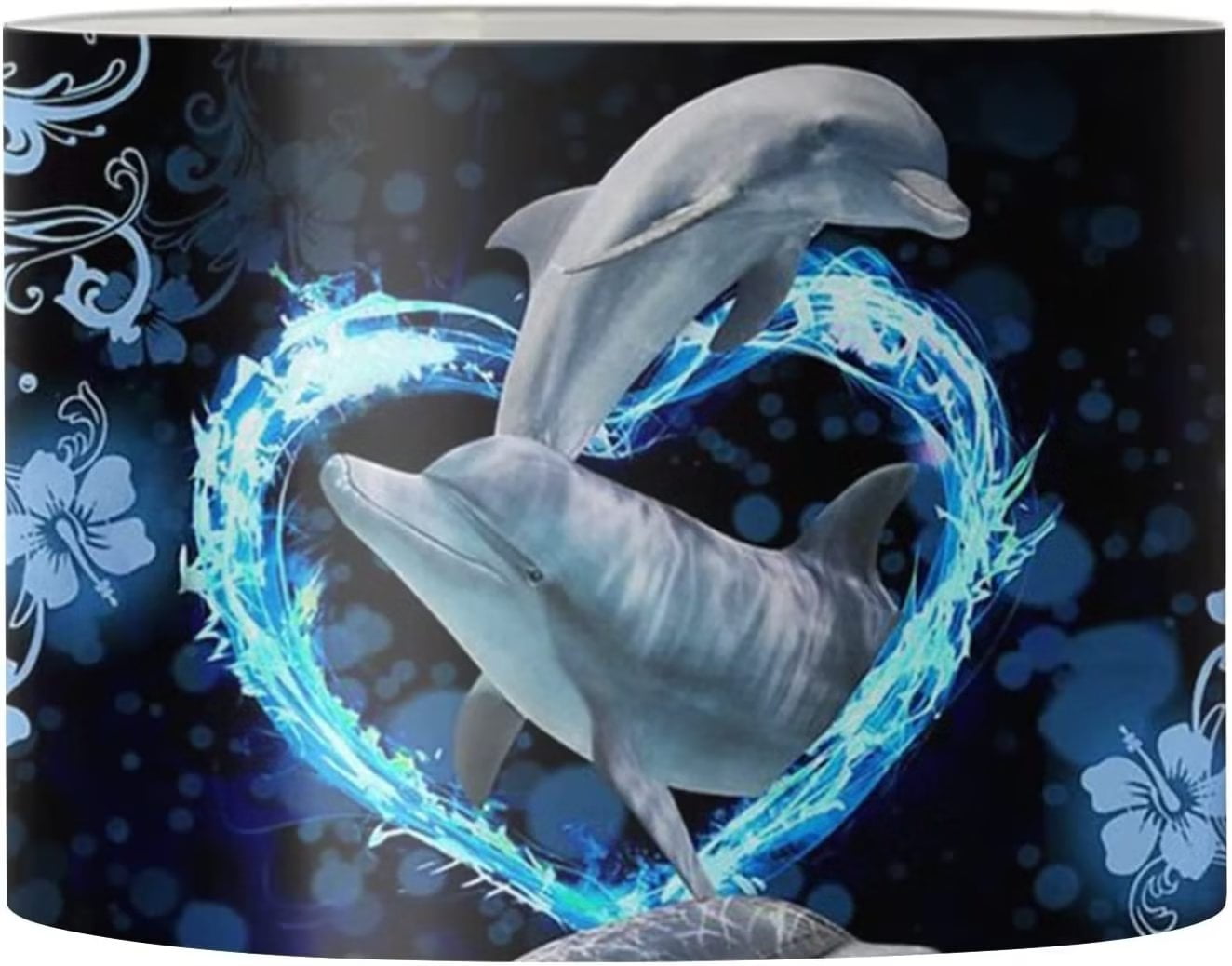 NETILGEN Lampshade for Home Decor Modern Lampshade Dolphin Glow Heart ...