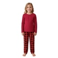 Christmas Family Pajamas Matching Set Solid Color Long Sleeve Tops and ...